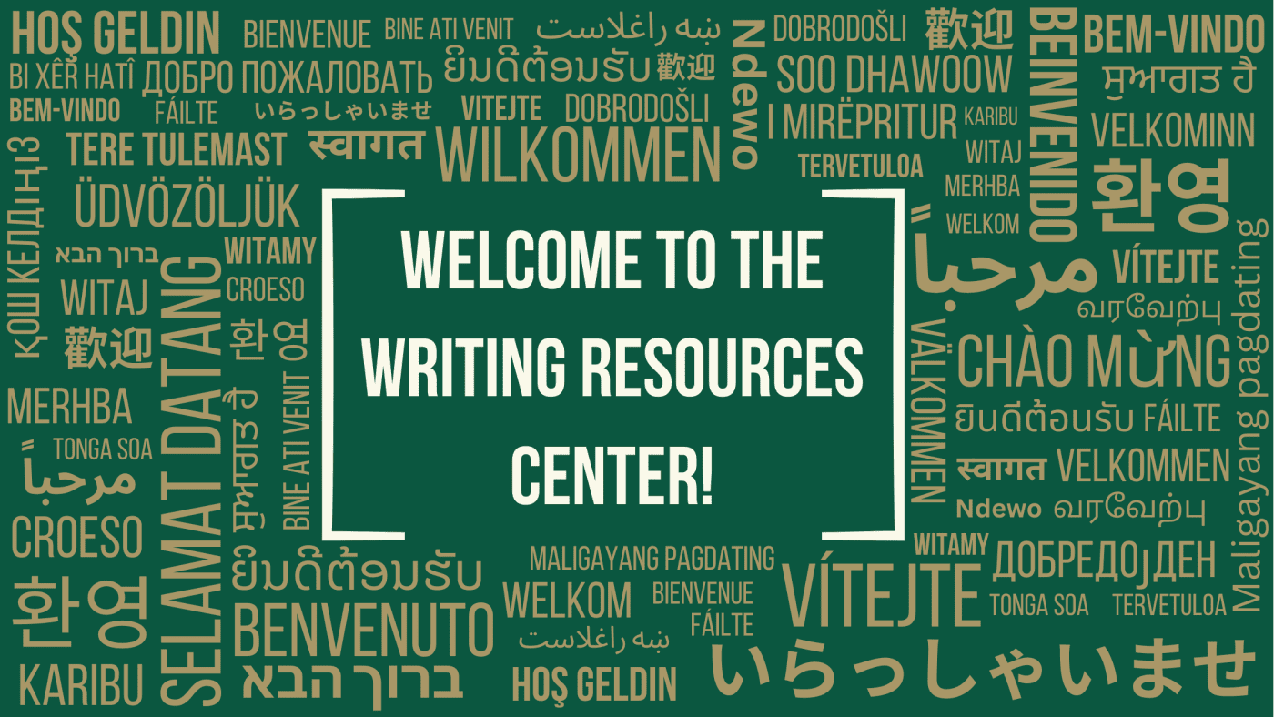 Writing Resources Center - Writing Resources Center